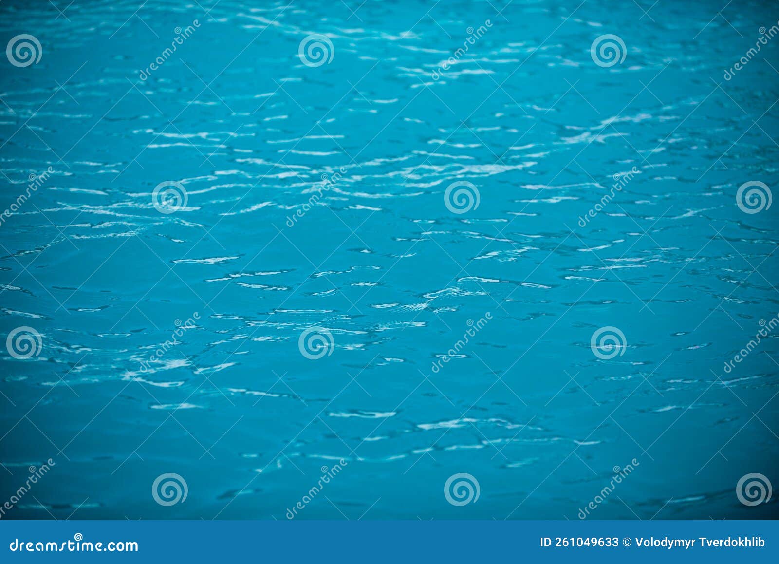 Ripped Water in Swimming Pool. Surface of Blue Swimming Pool ...
