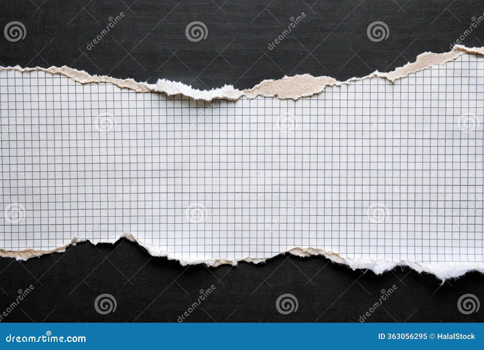 Ripped White Graph Paper on Black Background Stock Illustration ...