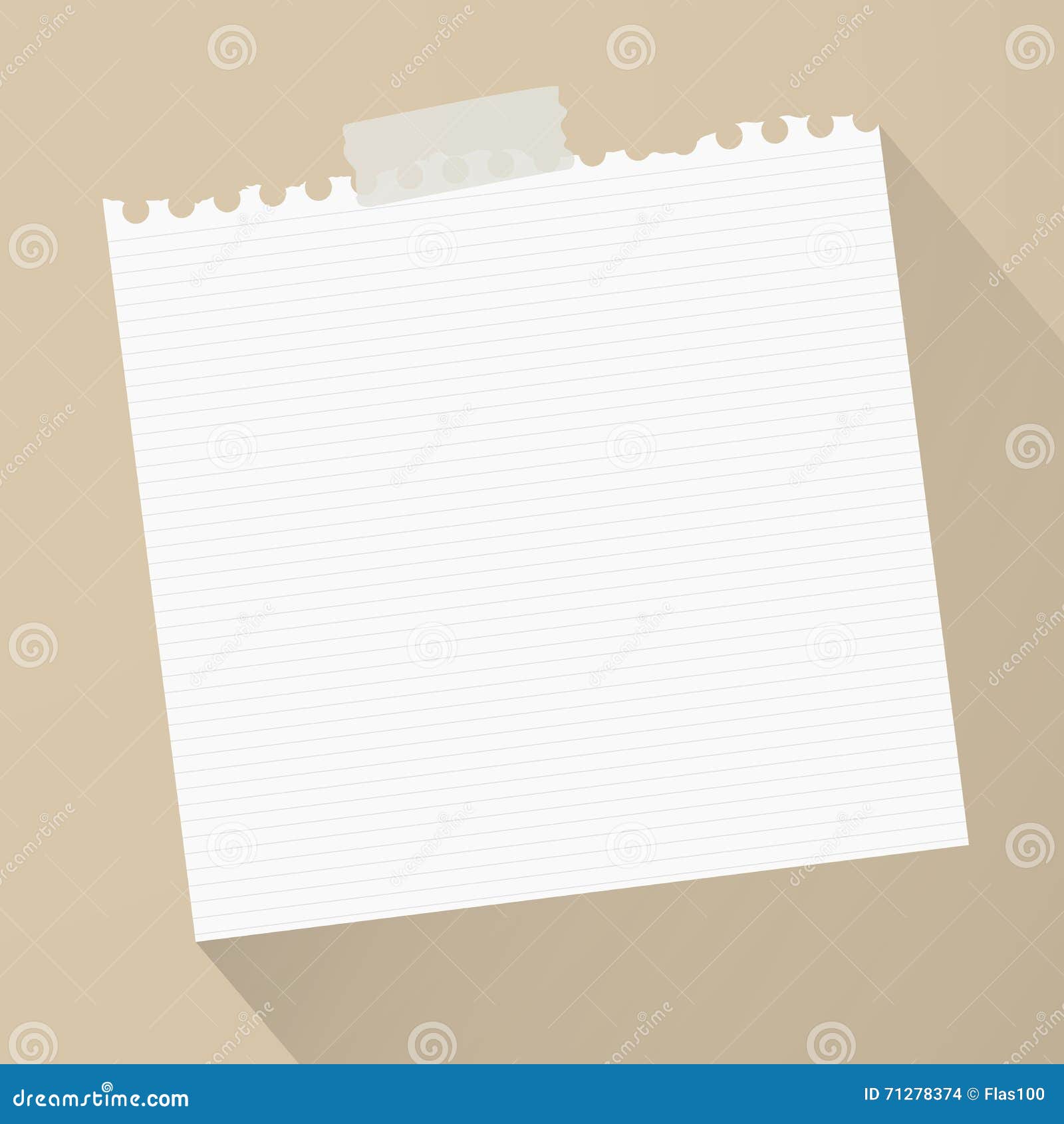 Long Ripped Paper Strips With Adhesive Tape. Realistic Crumpled Paper ...