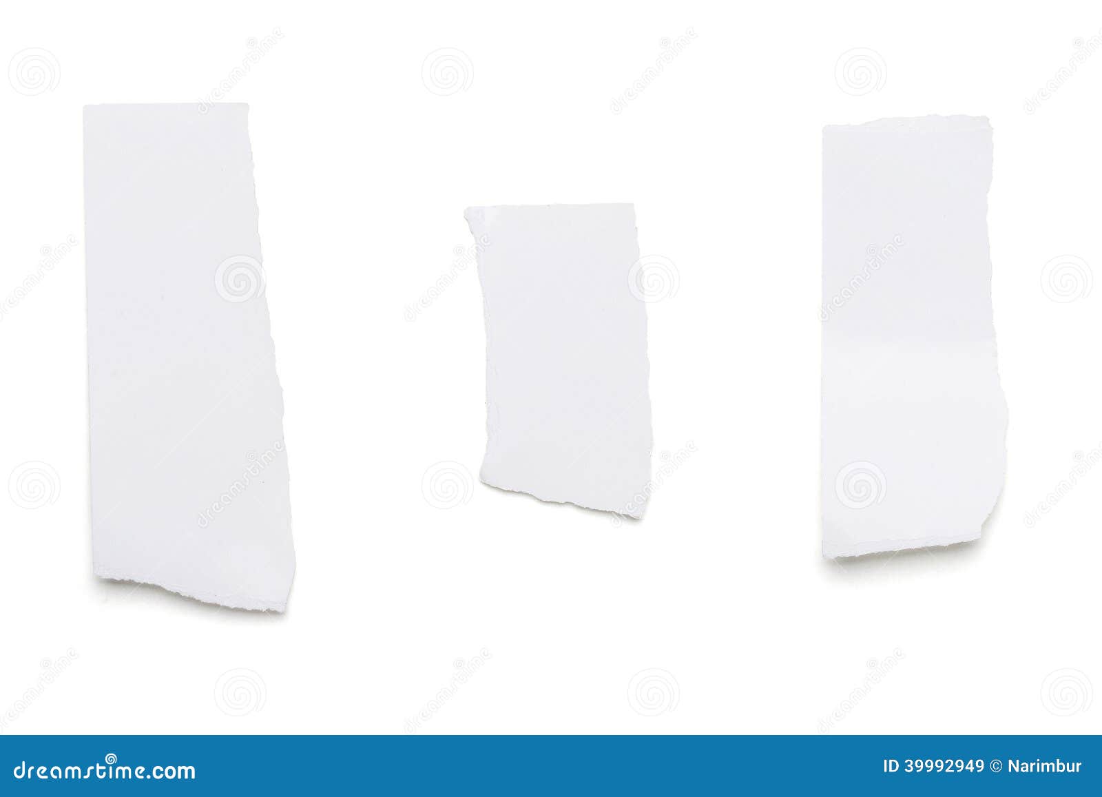 Ripped White Pieces of Paper Stock Image - Image of grunge, paper: 39992949
