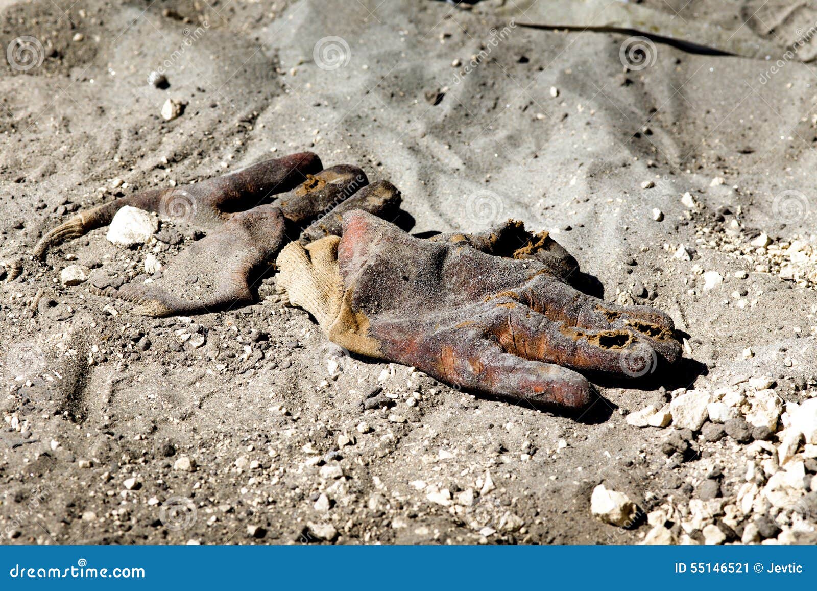 Ripped Working Gloves On Sand Stock Image - Image of latex, protection ...