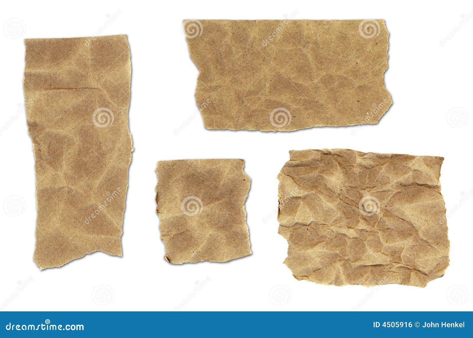 Ripped And Wrinkled Paper Bag Collection Stock Illustration ...