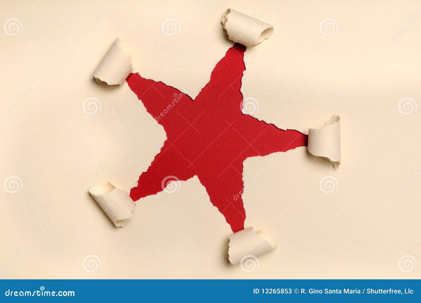 Ripped Yellow Paper Forming Star Stock Image - Image of folded ...