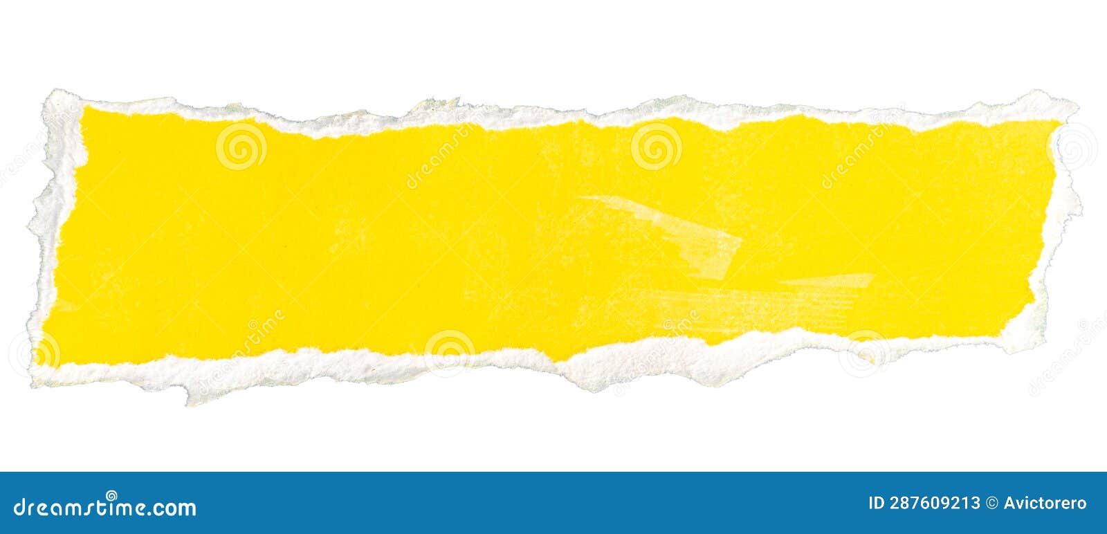 Ripped Yellow Paper Note Isolated on White Background Stock Image ...