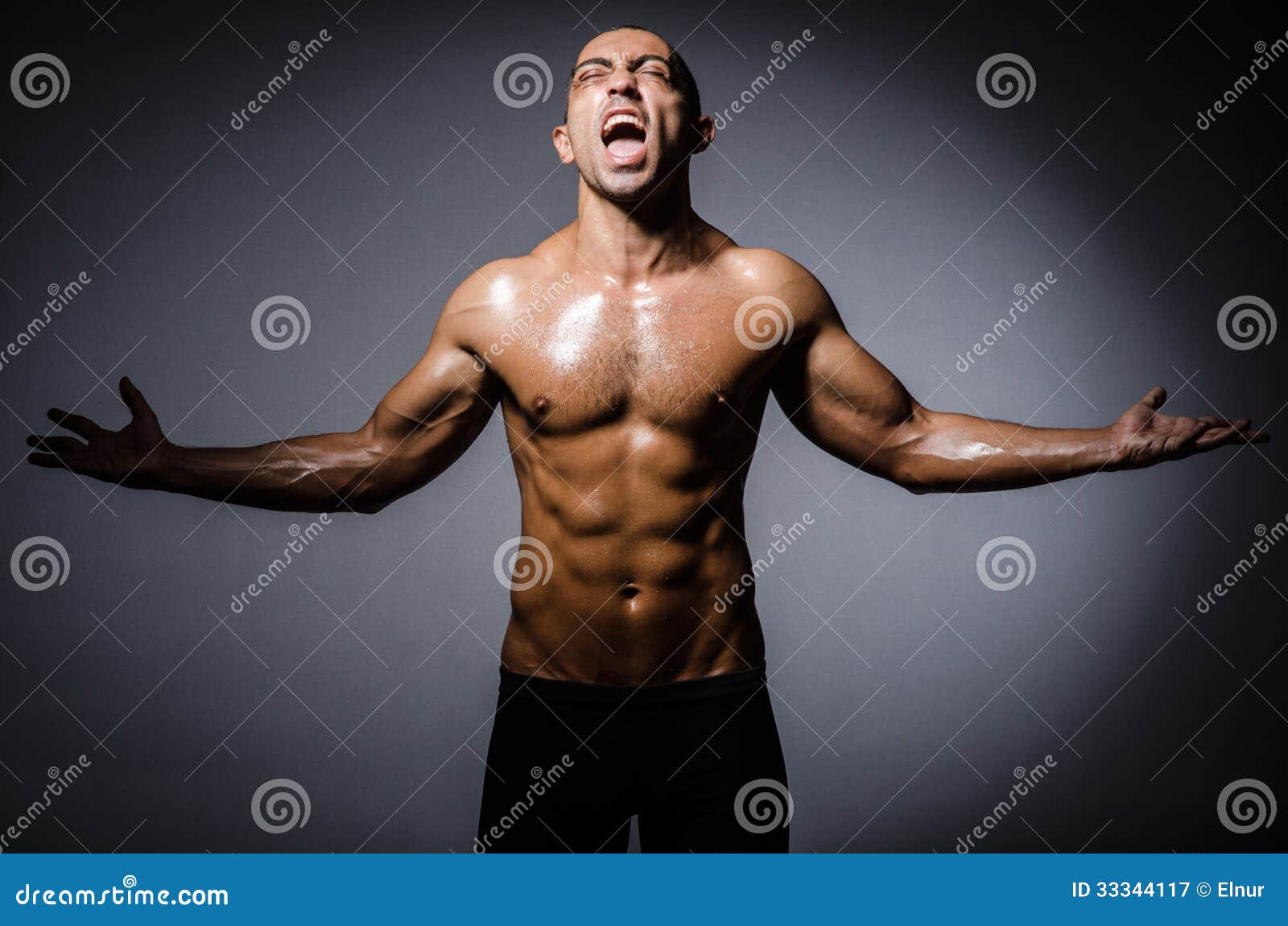 Ripped young man stock image. Image of male, sport, powerful - 33344117