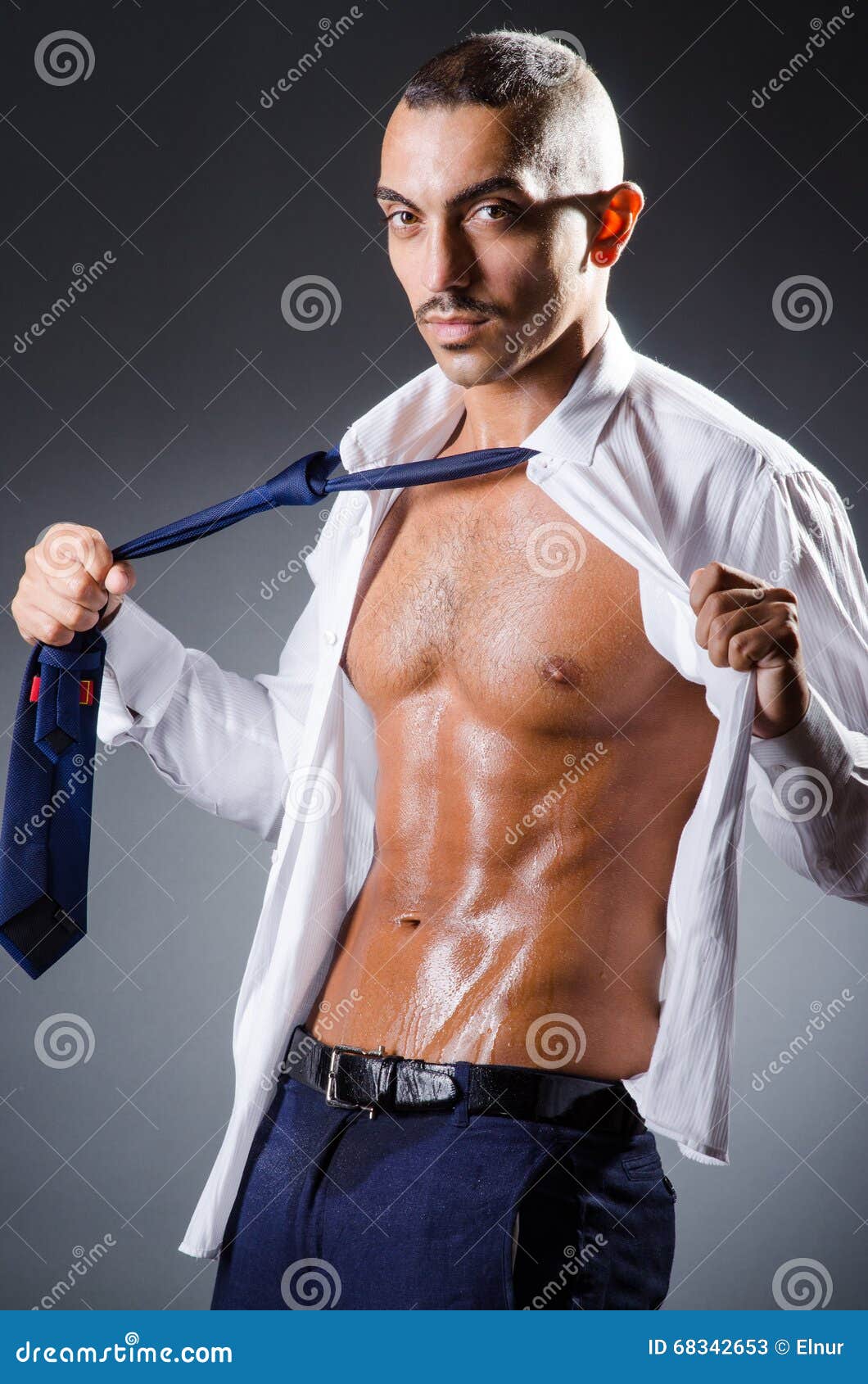 The Ripped Young Man in Studio Concept Stock Image - Image of comic ...