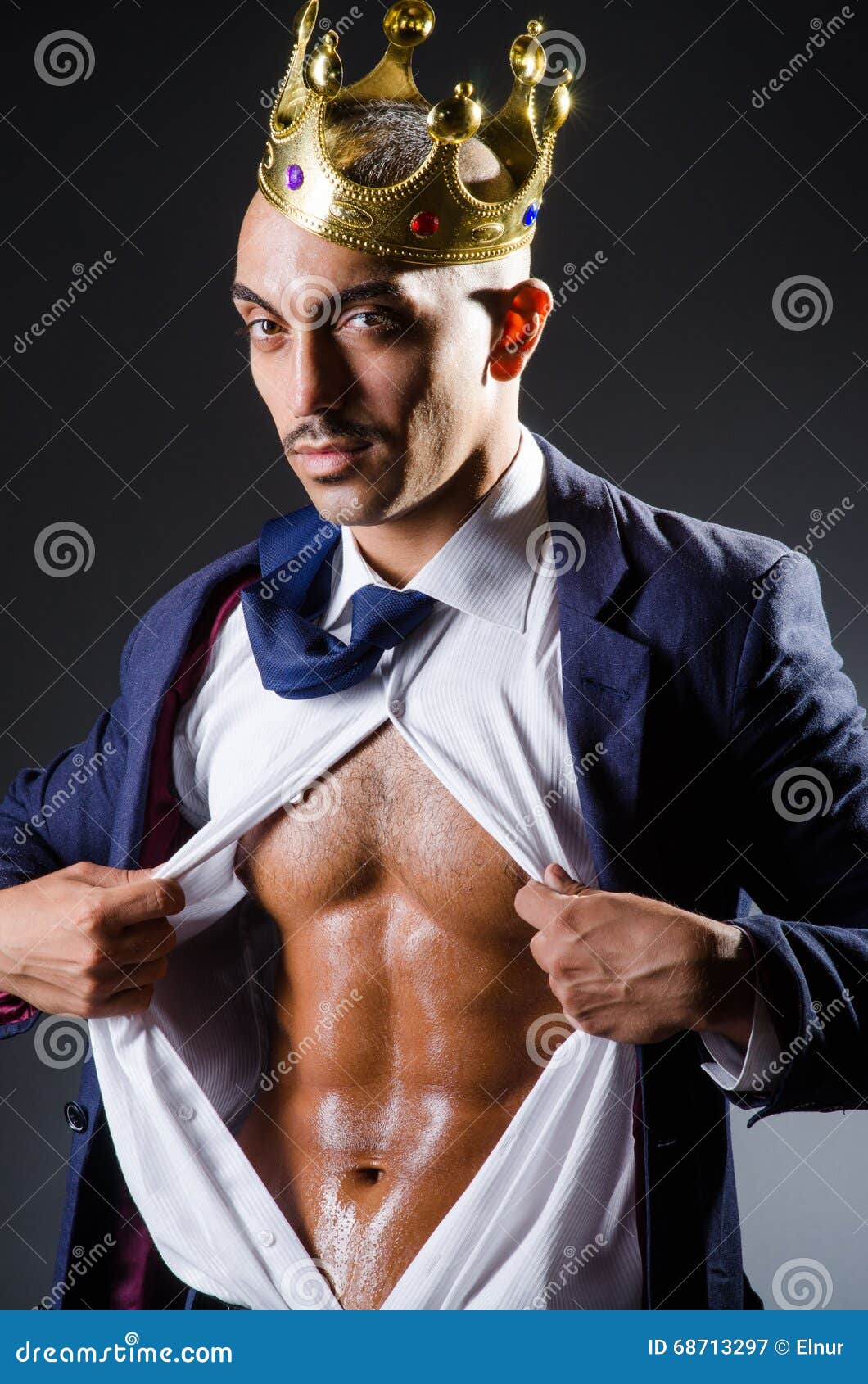 The Ripped Young Man in Studio Concept Stock Image - Image of ...