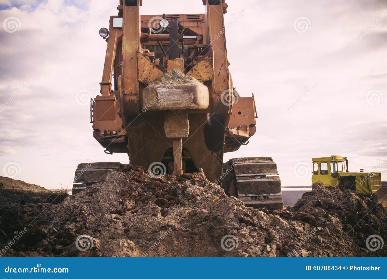 Ripper Bulldozer in the Construction Stock Photo - Image of roadworks ...