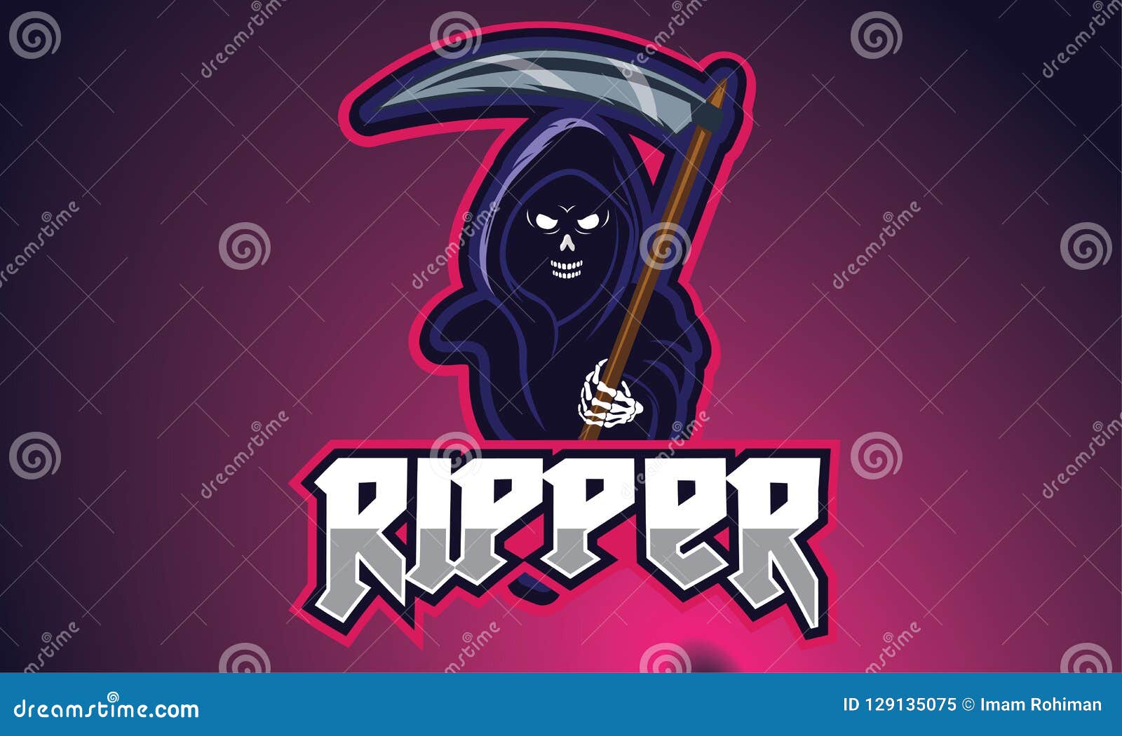 Ripper logo template. stock vector. Illustration of games - 129135075
