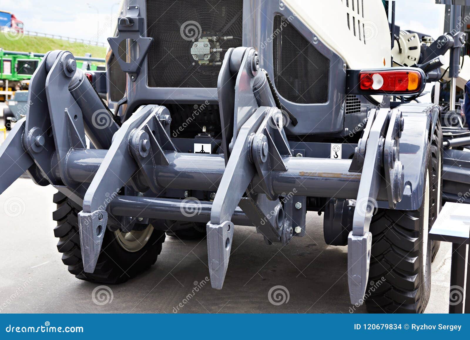 Ripper of motor grader stock photo. Image of industry - 120679834