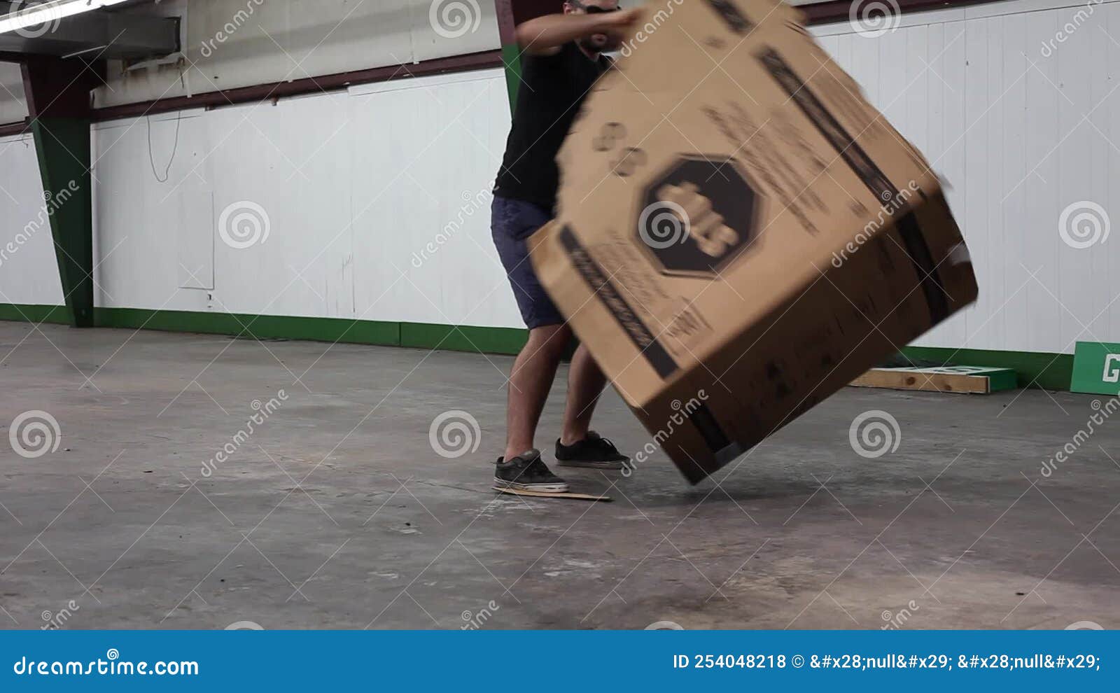 Ripping Up Cardboard Box stock footage. Video of concrete - 254048218
