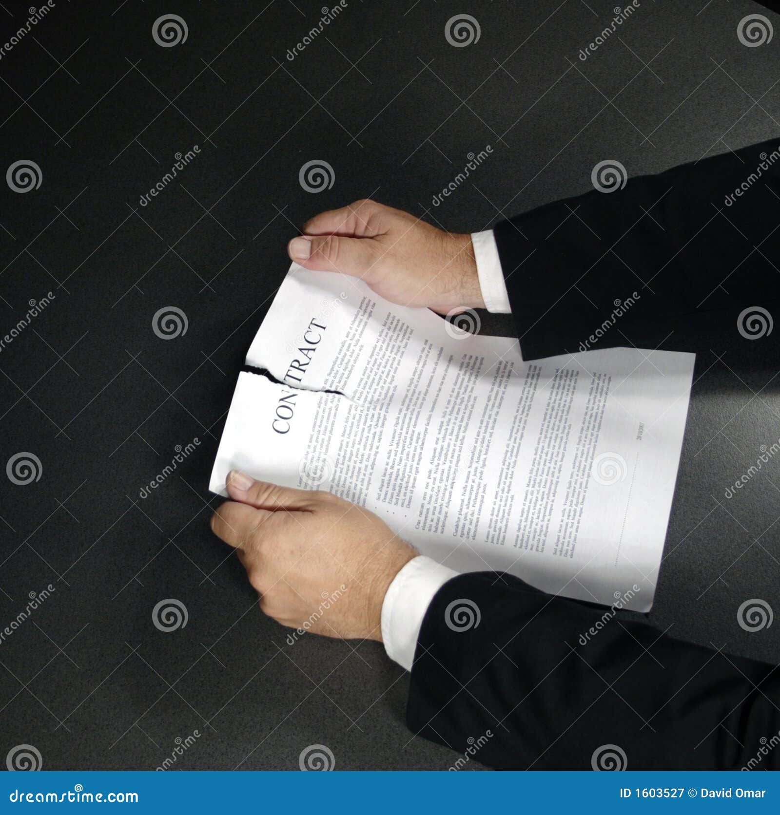 Ripping up a contract stock image. Image of void, poor - 1603527