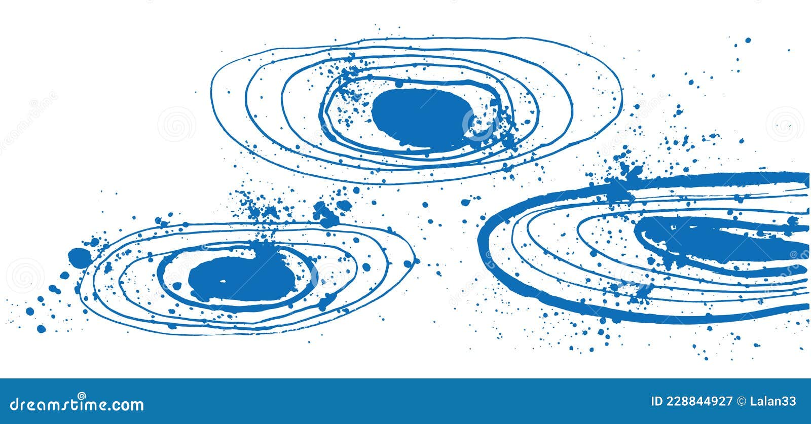 Water Ripple Illustration. Ink Art Stock Vector - Illustration of ...