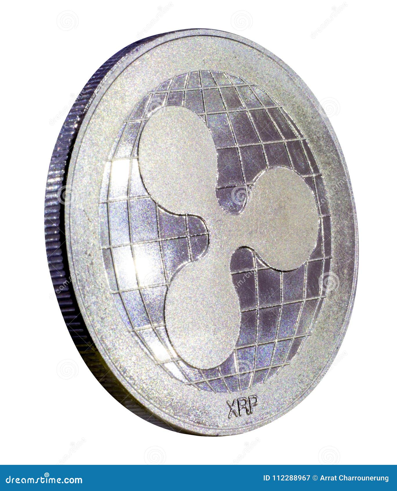 Ripple Coin. Golden Ripple Coin Isolated on White Background Editorial ...