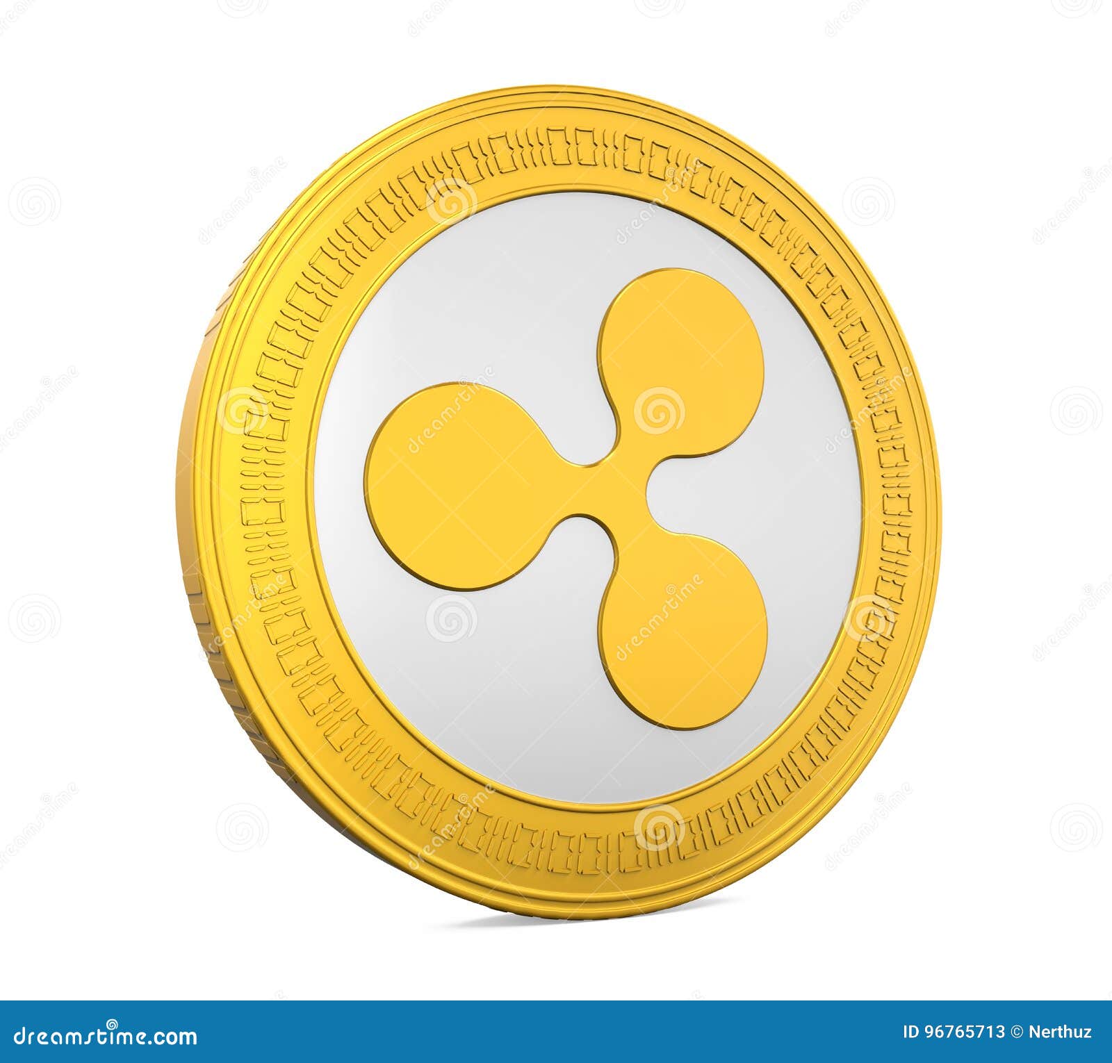 Ripple Coin Isolated stock illustration. Illustration of electronic ...