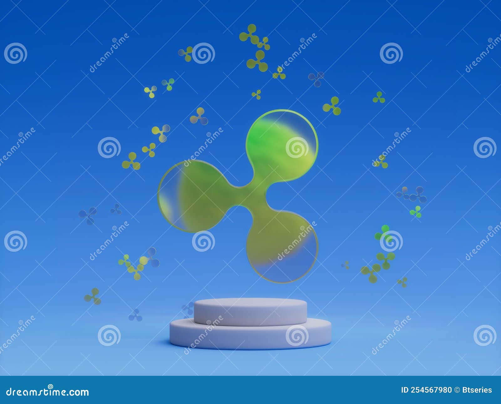 Ripple Crypto Nuclear Bomb Drop Torpedo Parachute Balloon 3D ...