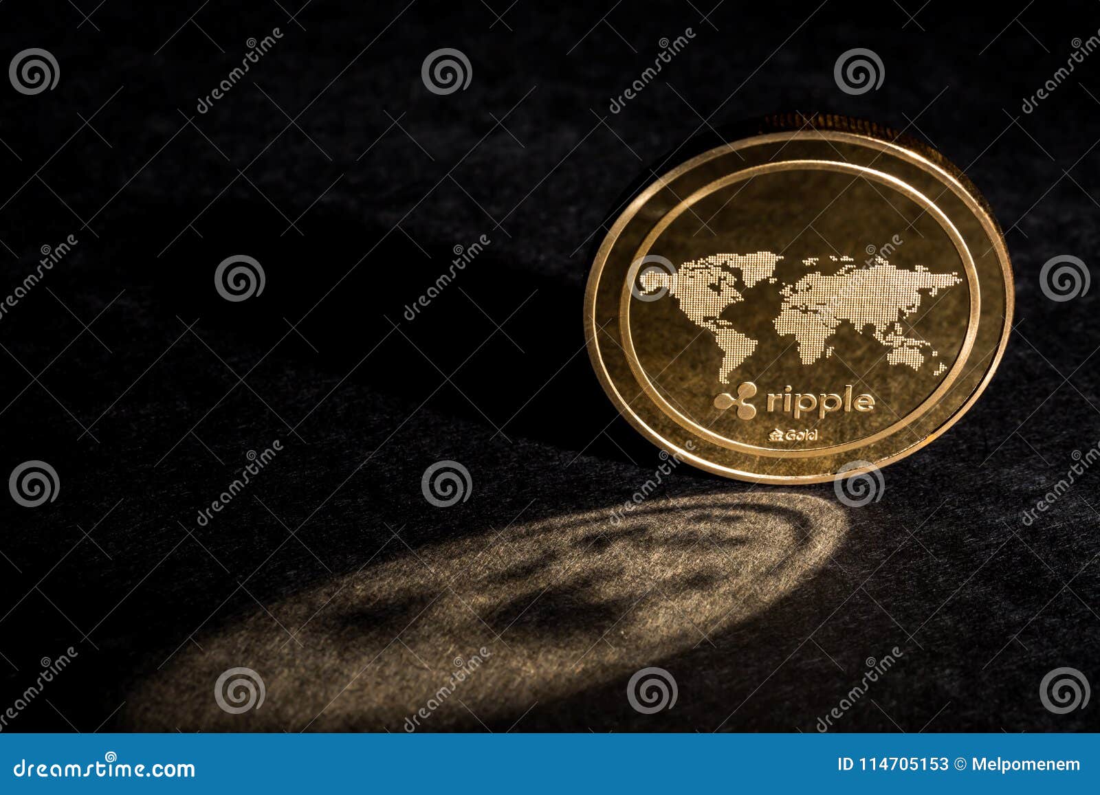 Ripple cryptocurrency coin stock image. Image of black - 114705153