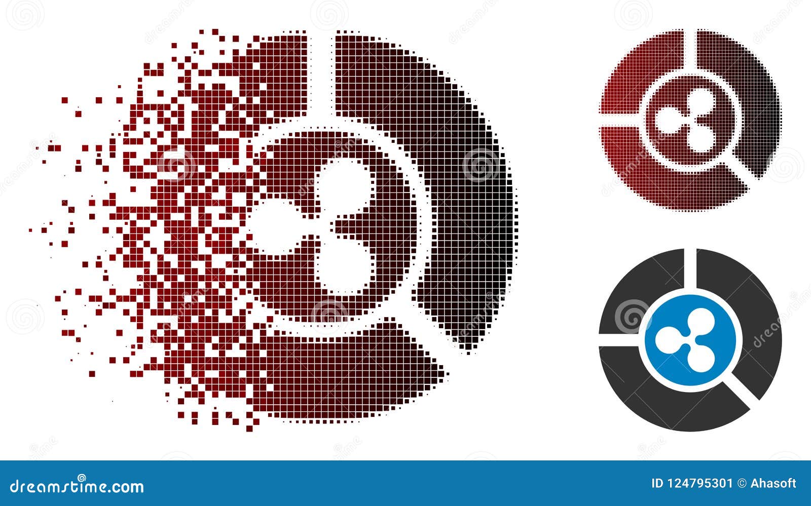 Destructed Pixel Halftone Ripple Diagram Icon Stock Vector ... Destructed Pixel Halftone Ripple Diagram Icon Stock Vector ...