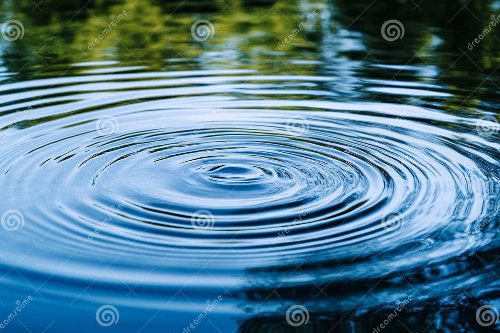 Ripple Effect on a Calm Water Surface. Concentric Circles Stock Image ...