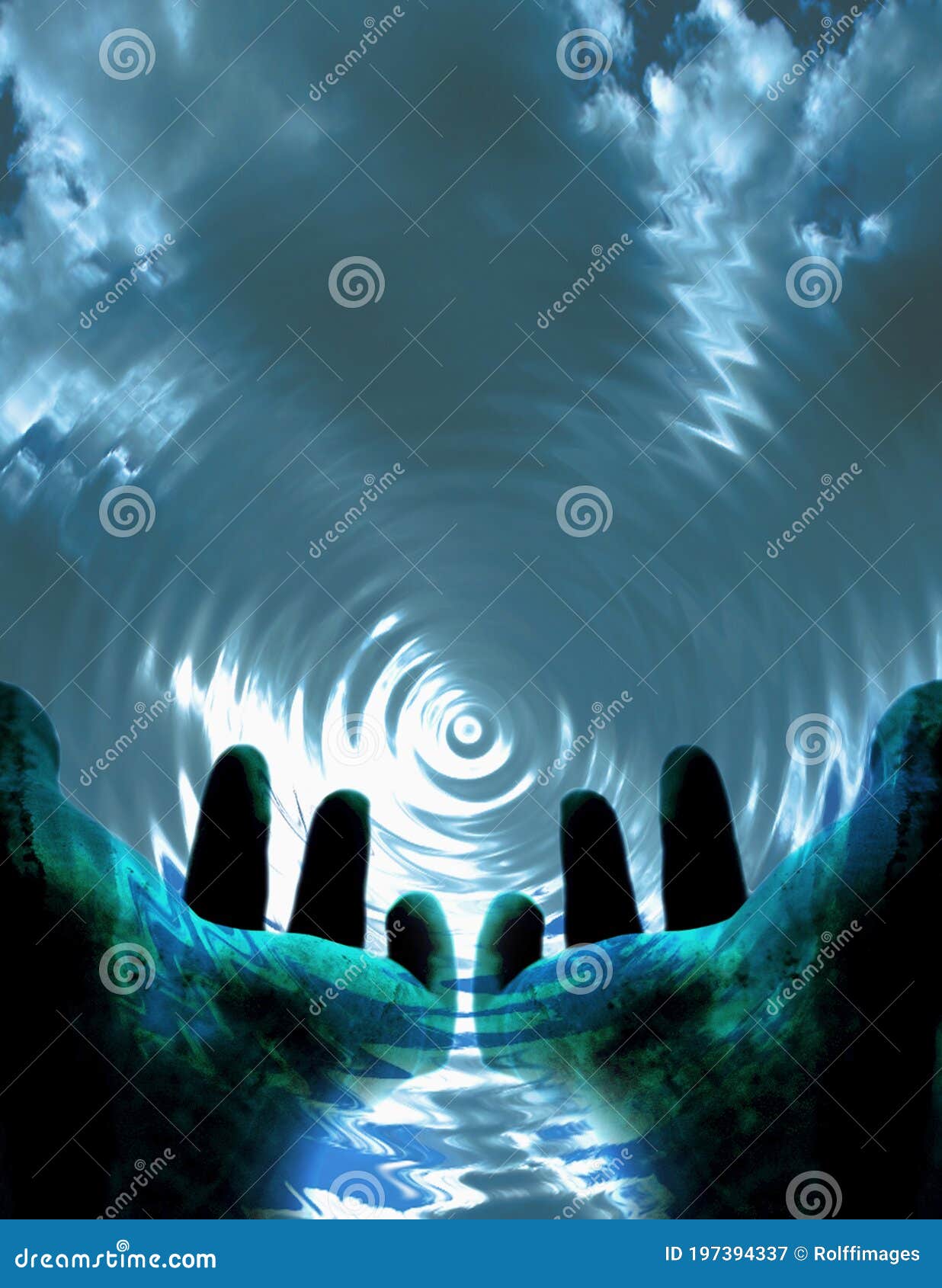 Ripple Effect stock illustration. Illustration of hands - 197394337