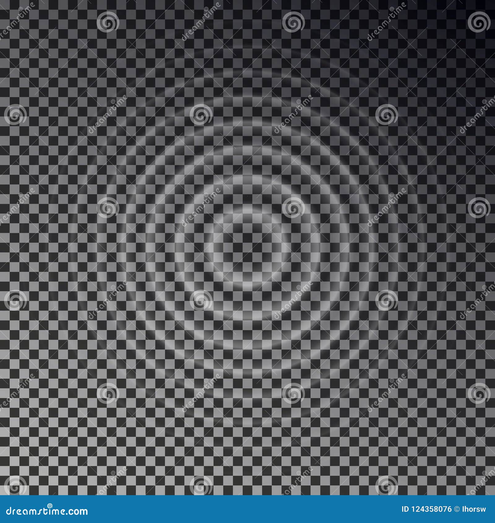 Ripple Effect Top View. Transparent Water Drop Rings. Circle Sound Wave ...