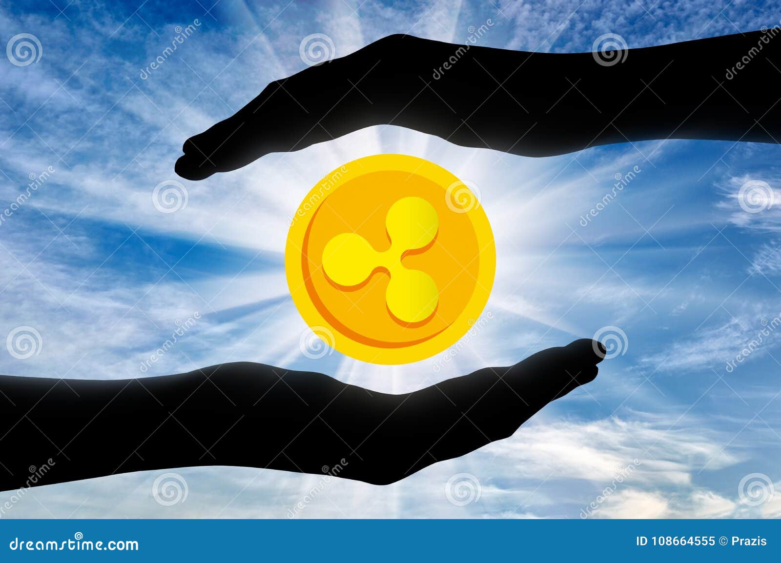 Ripple in the hands of man editorial image. Image of investments ...