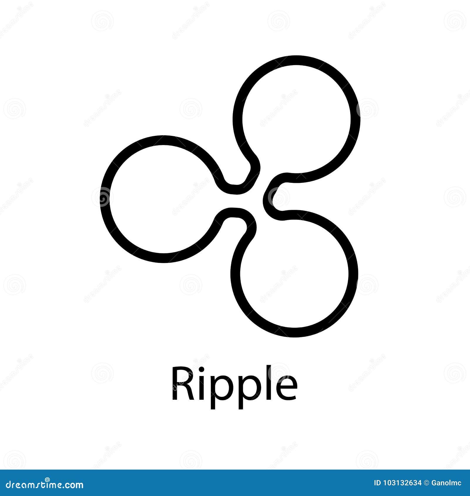 Ripple Icon for Internet Money. Crypto Currency Symbol. Blockchain ...
