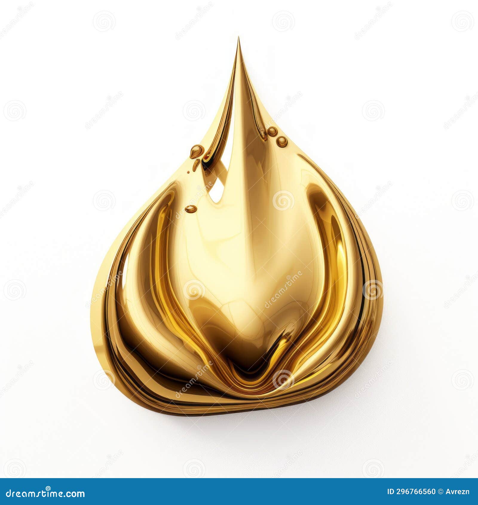 Ripple of Liquid Gold: Elegant Descent on Pristine Canvas, Generative ...