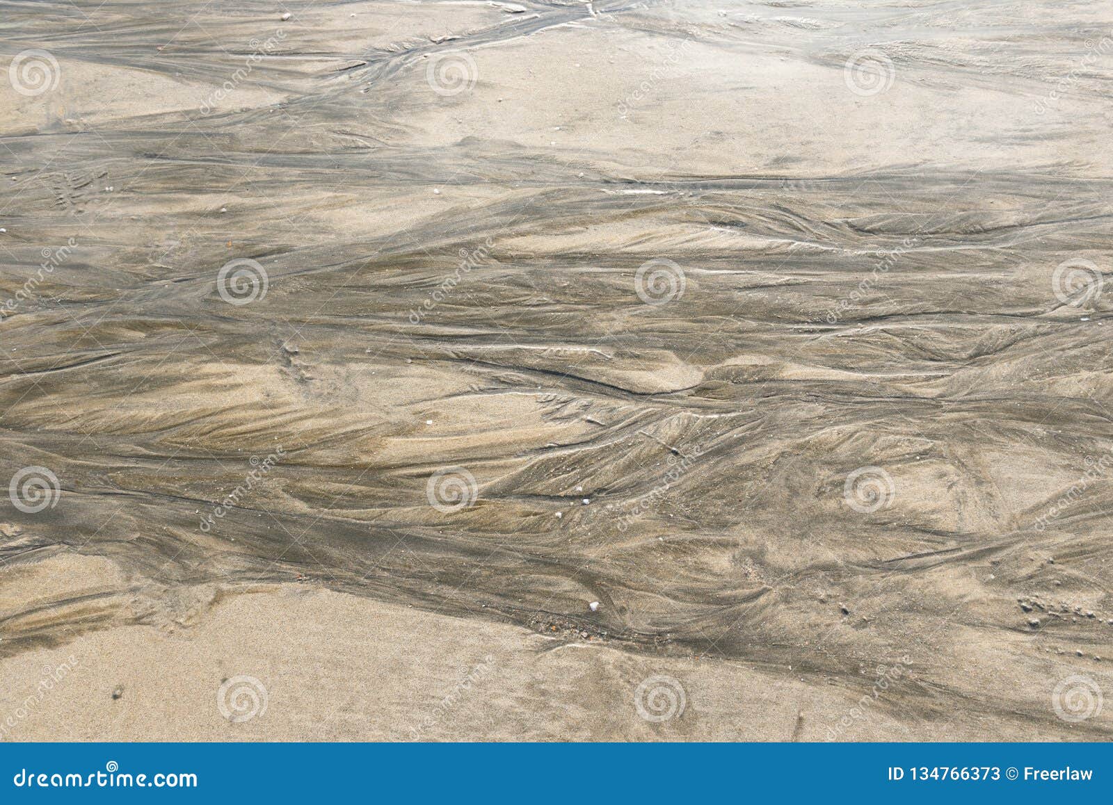 Ripple marks on sand beach stock image. Image of nature - 134766373
