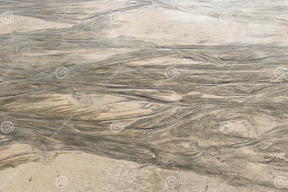 Ripple marks on sand beach stock image. Image of nature - 134766373