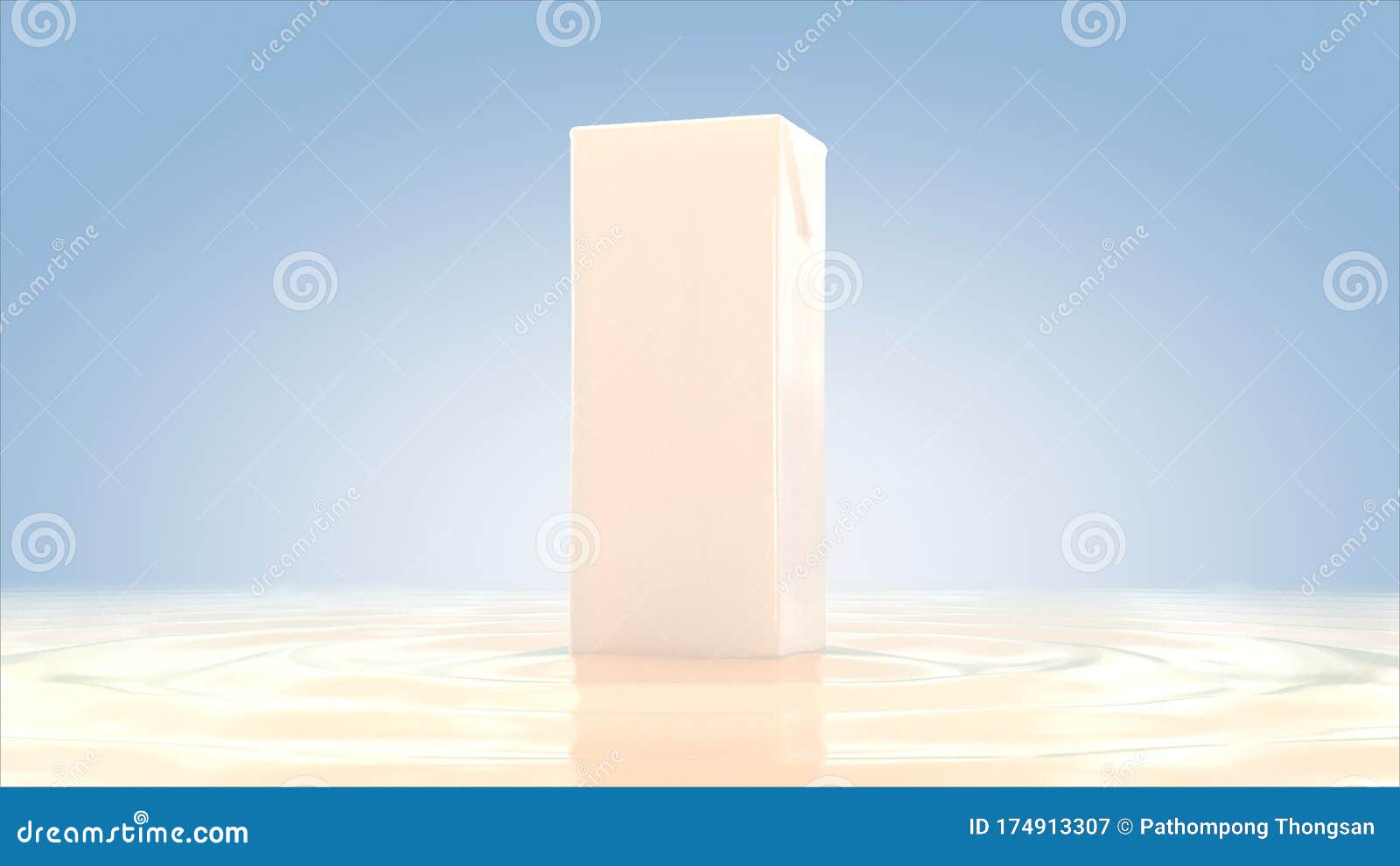 Ripple Milk Surface Transform To Box Milk Shape Stock Illustration ...