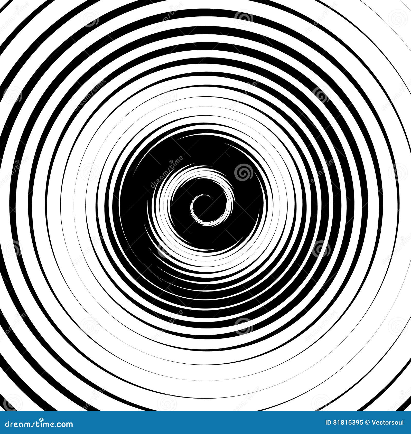 Ripple Pattern with Concentric Circles. Circular Geometric Background ...