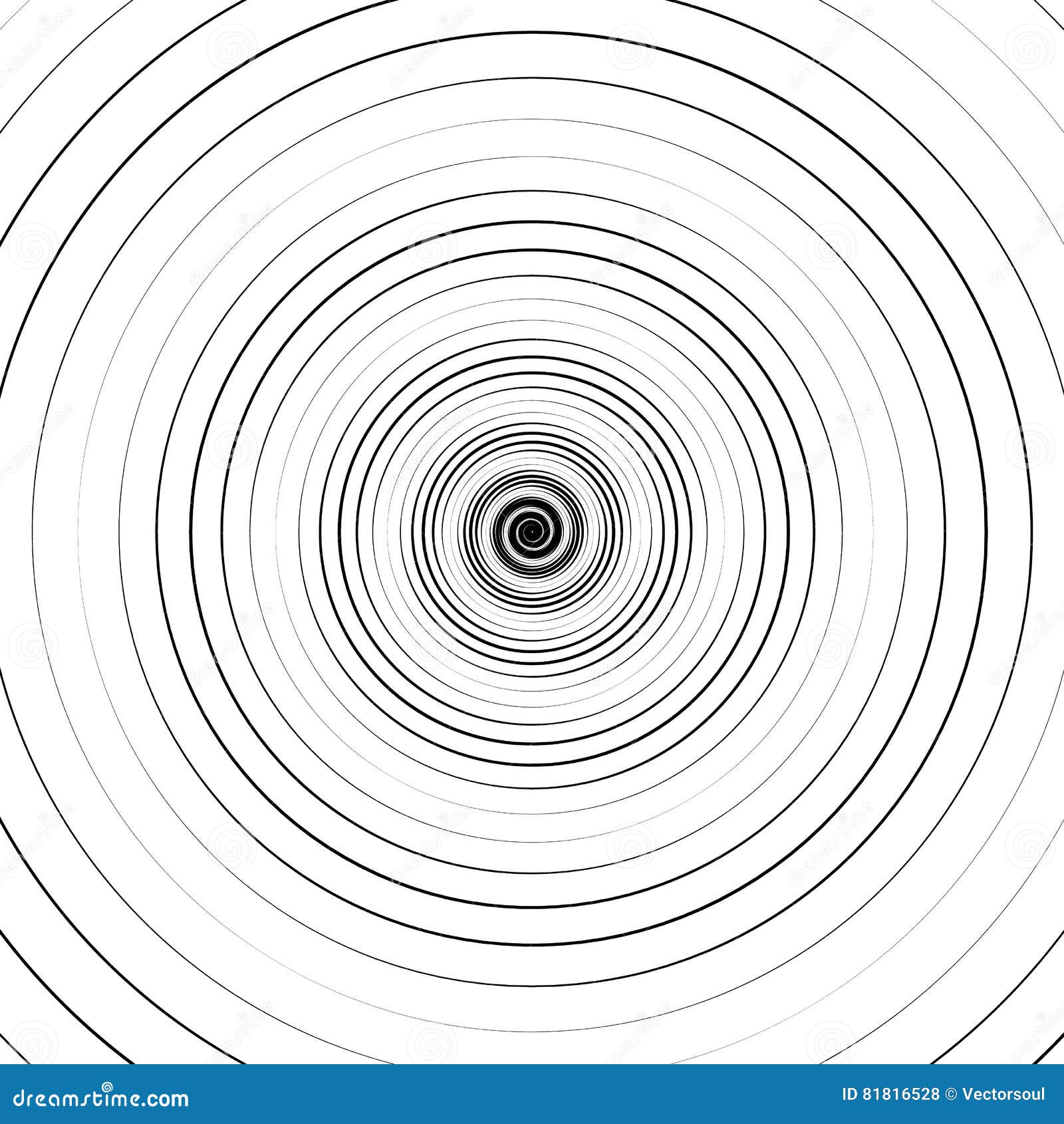 Ripple Pattern with Concentric Circles. Circular Geometric Background ...