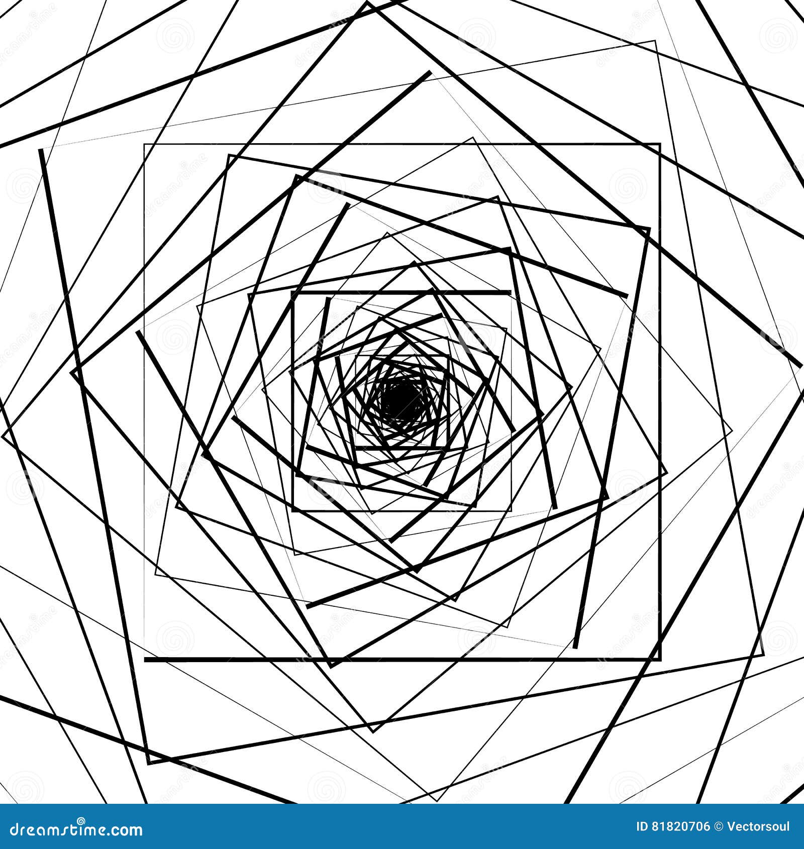 Ripple Pattern with Concentric Squares - Circular Geometric Back Stock ...