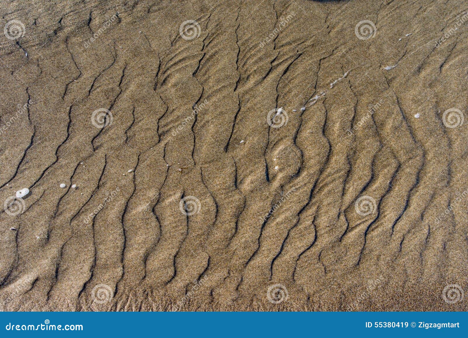 Ripple Pattern in the Sand at the Beach Stock Image - Image of ripple ...