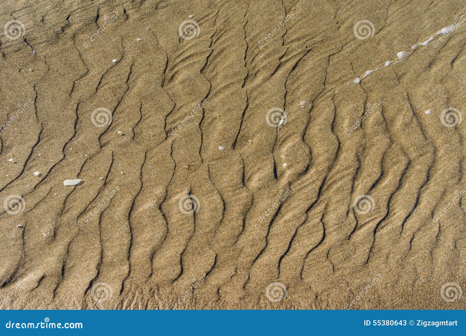 Ripple Pattern in the Sand at the Beach Stock Image - Image of tracks ...