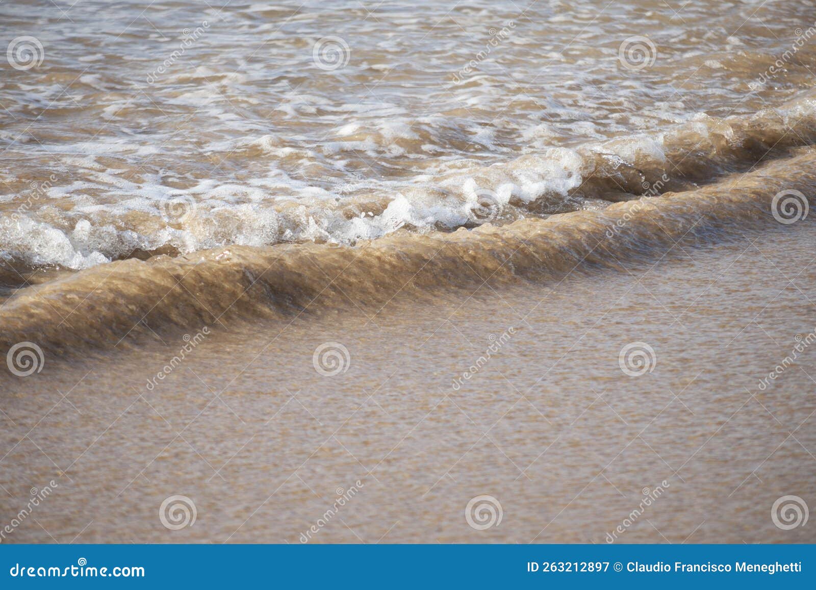 A Ripple Seen from Above on the Edge of the Beach Stock Image - Image ...