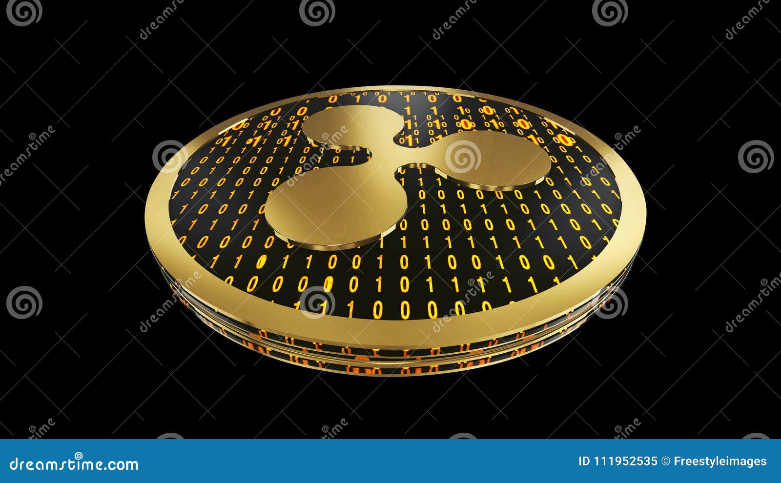 Ripple Symbol On Futuristic Hud Banner. Stock Photography ...