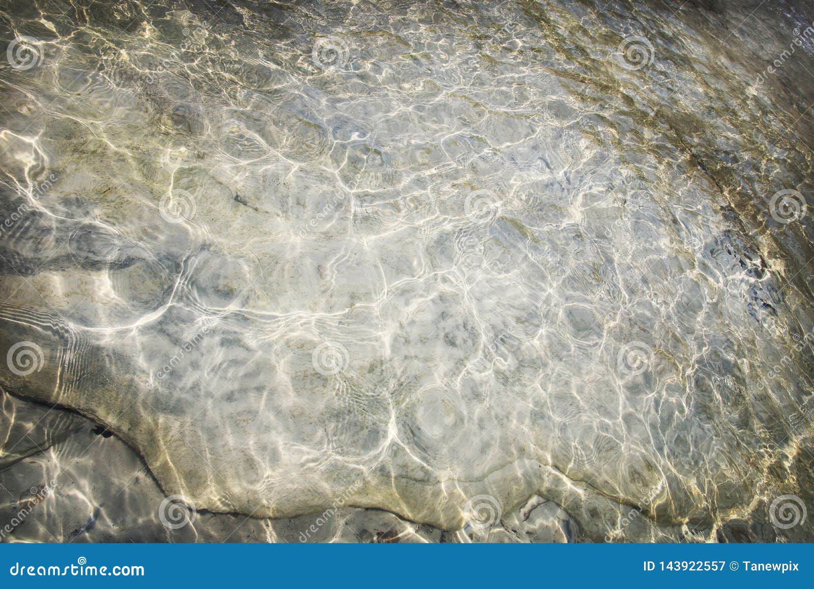 Ripple Water and Water Sun Reflection of Rock Stock Image - Image of ...