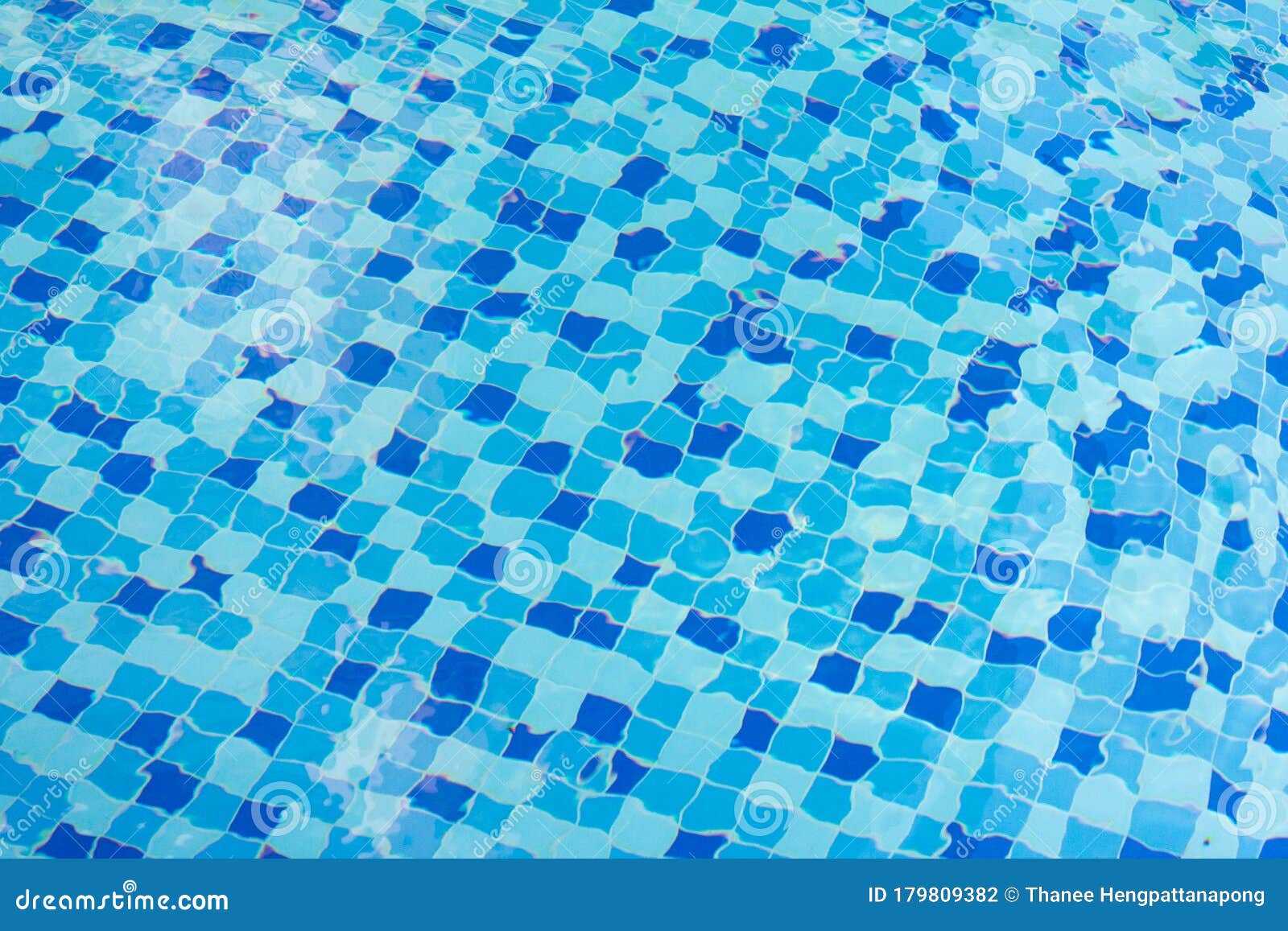 Ripple Water in Swimming Pool with Blue Tile Floor Stock Photo - Image ...