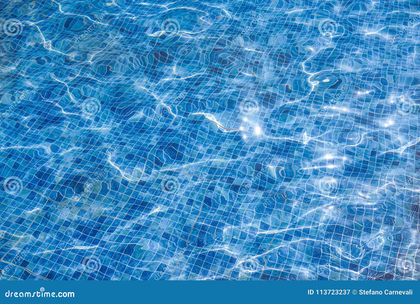 Ripple Water in Swimming Pool with Sun Reflection Stock Image - Image ...