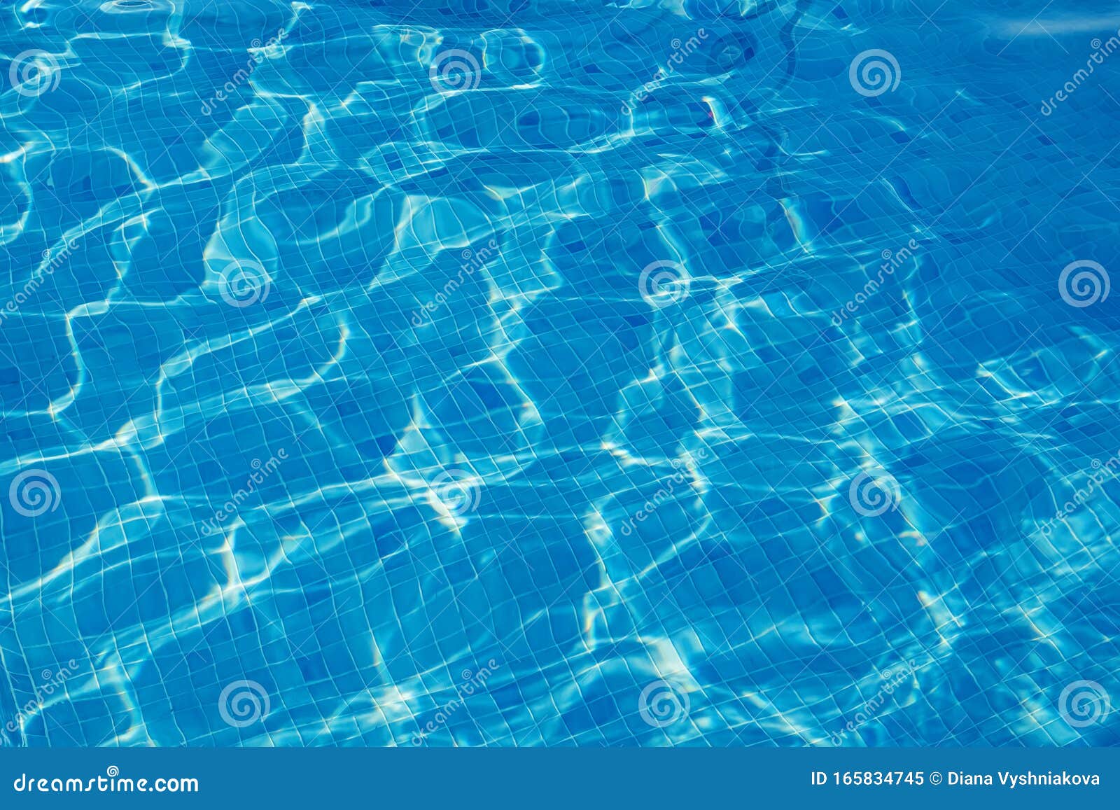 Ripple Water in the Swimming Pool with Sun Reflection Stock Image ...