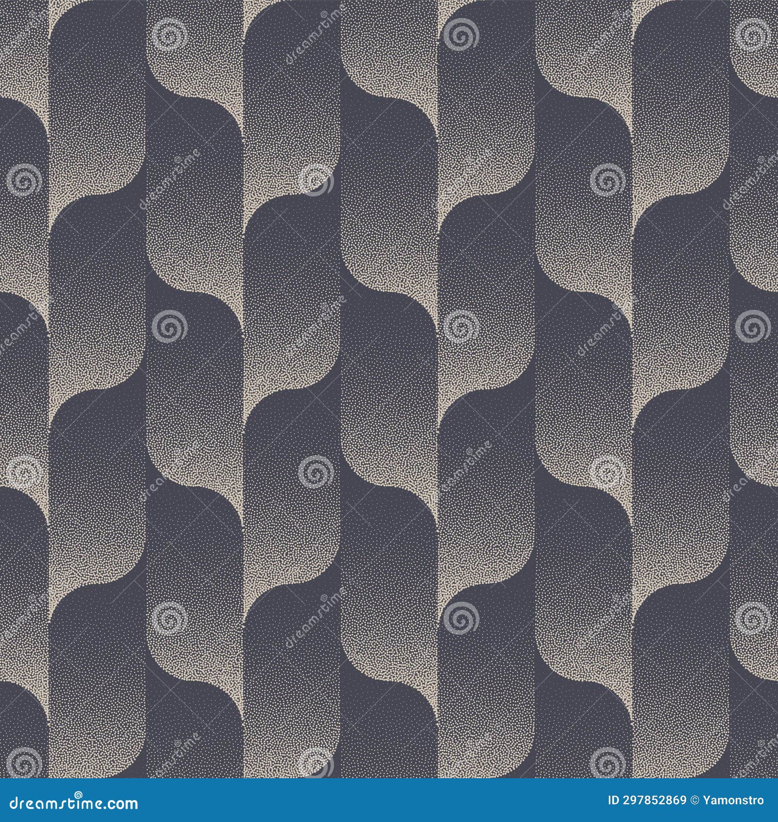Ripple Wavy Layered Structure Seamless Pattern Vector Dot Work Cool ...