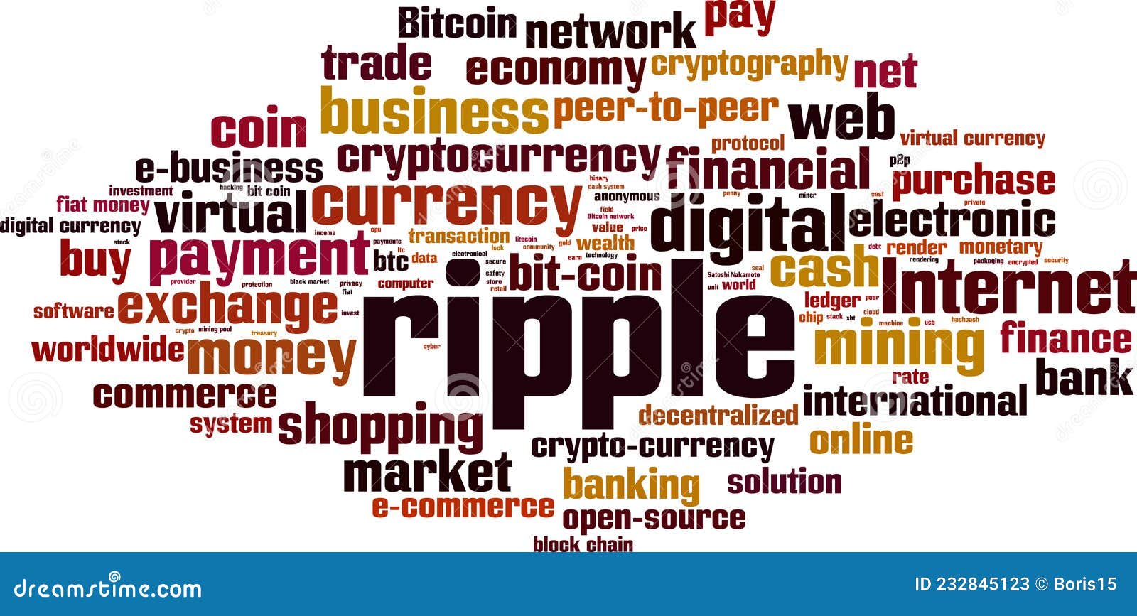 Ripple word cloud stock vector. Illustration of bank - 232845123