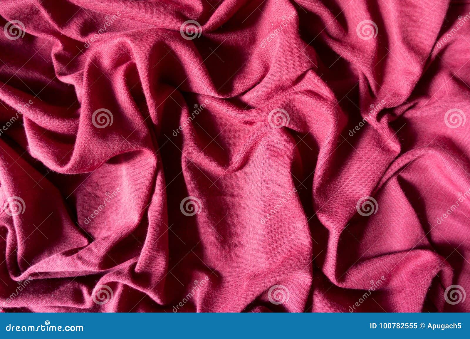 Rippled Bright Ruby Red Cotton Fabric Stock Image - Image of folded ...