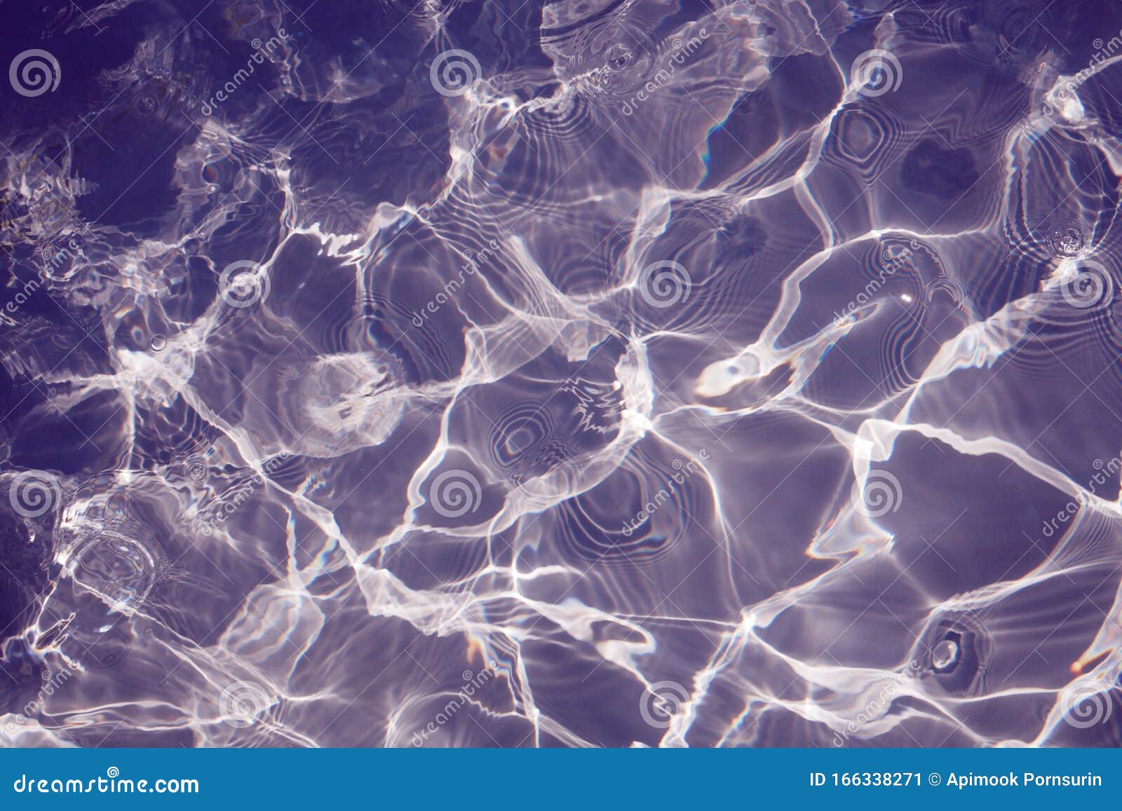Rippled Pattern of Clean Water in a Purple Swimming Pool for Background ...