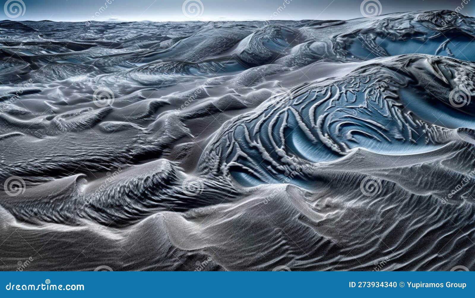 Rippled Sand Dune Curves Create Abstract Wave Pattern Generated by AI ...