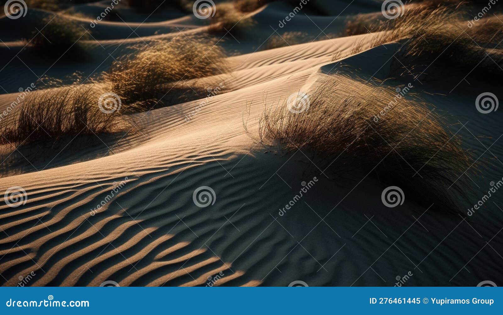 Rippled Sand Dunes Create Abstract Wave Pattern Generated by AI Stock ...