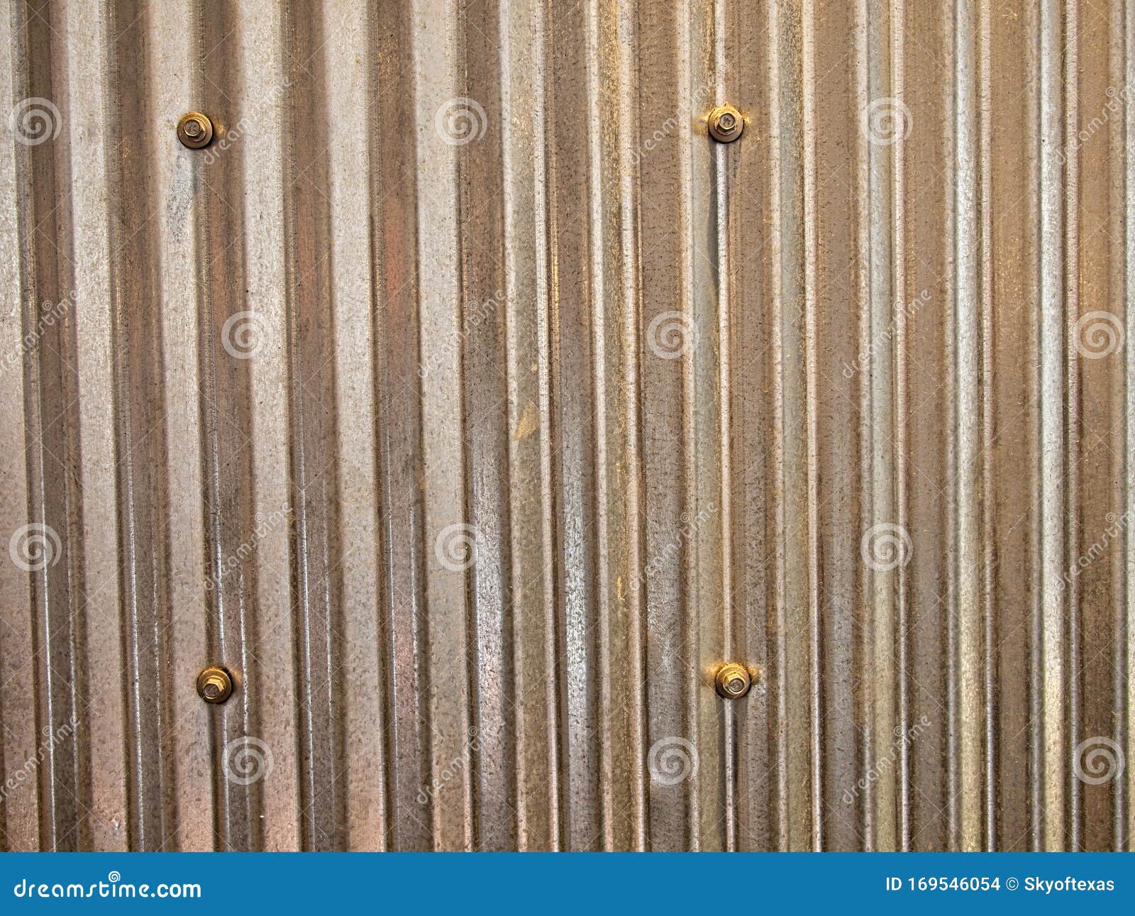 Rippled Sheet Metal with Rivets for an Abstract, Textured Background ...
