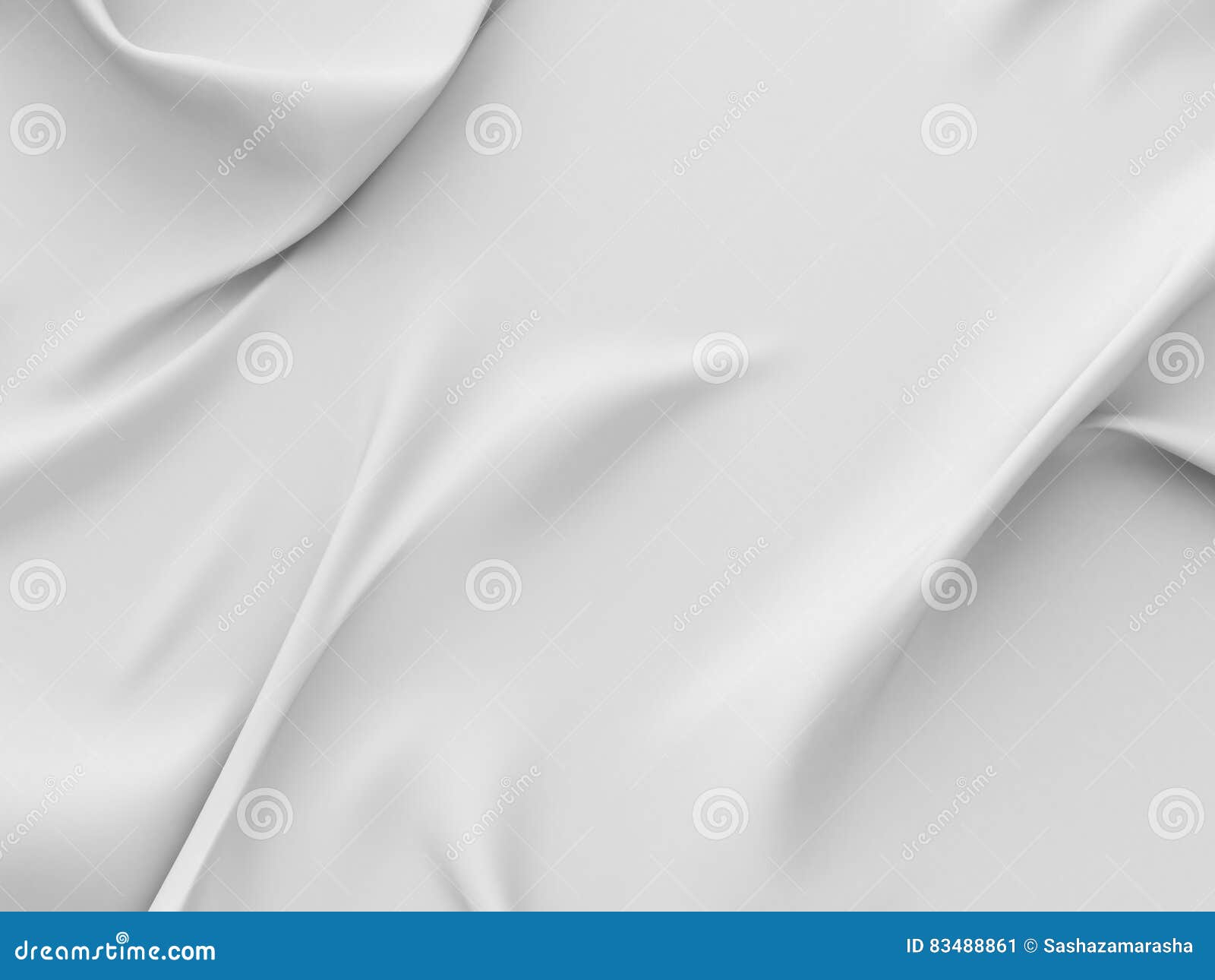 Rippled Silk Fabric Cloth White Background Stock Illustration ...